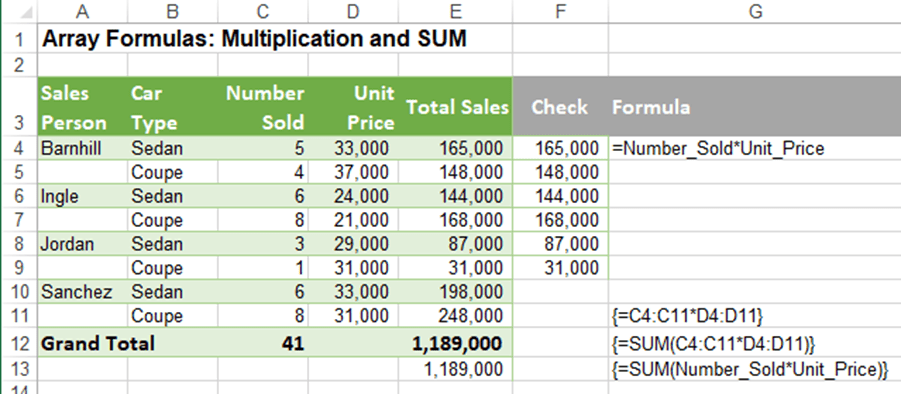 More About Array Formulas – Excel for Engineers